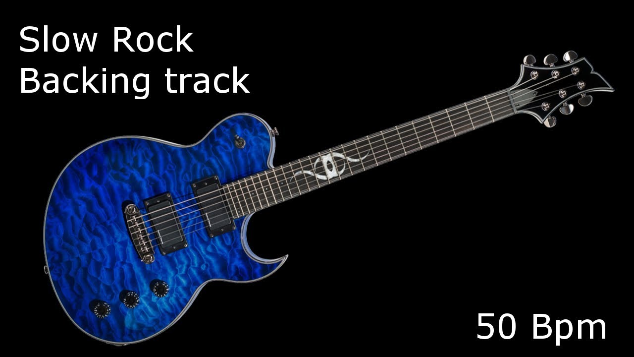 Slow Rock Backing Track In A Minor 50 Bpm - YouTube