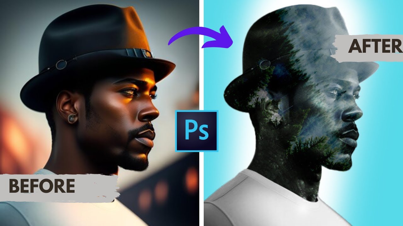 How to make Double Exposure Effect in Photoshop. - YouTube