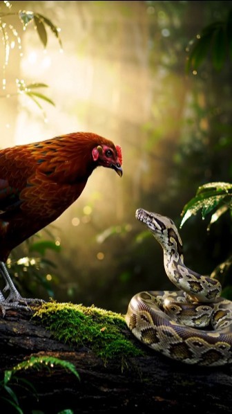 What Happens When a Chicken Meets a PYTHON in the Wild? - YouTube