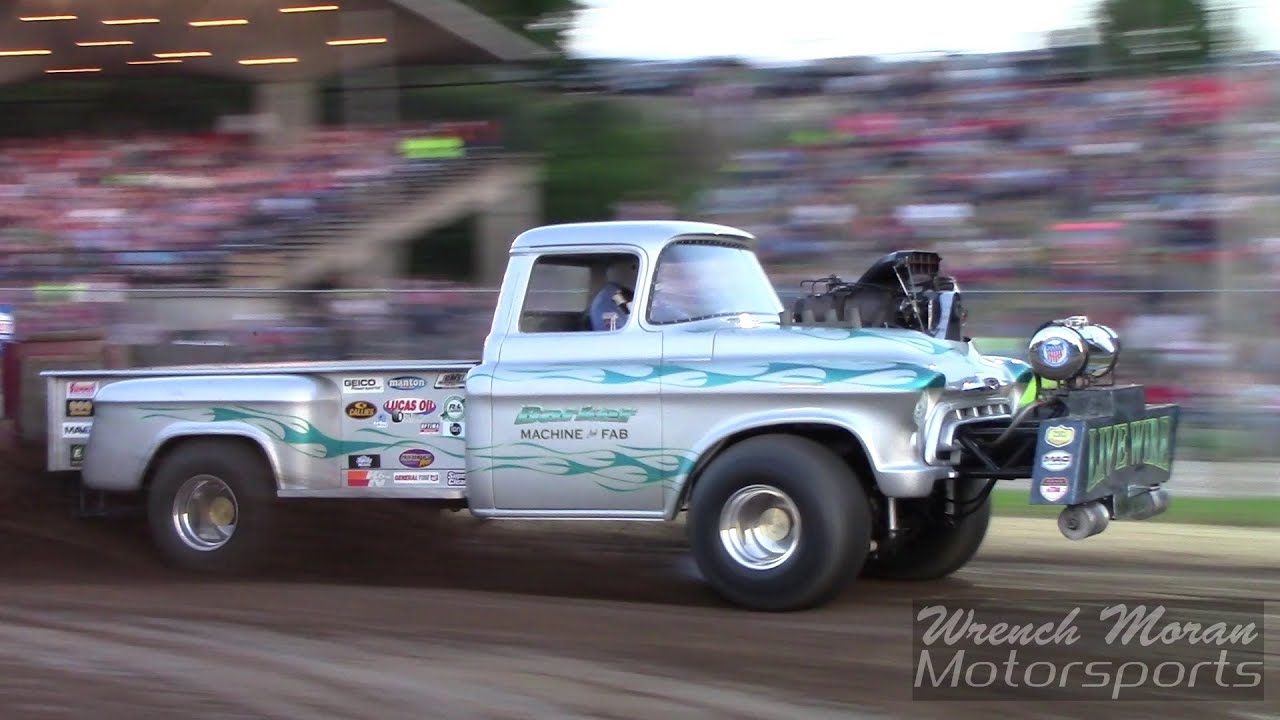 1957 Chevy Truck Pulling Live Wire - YouTube