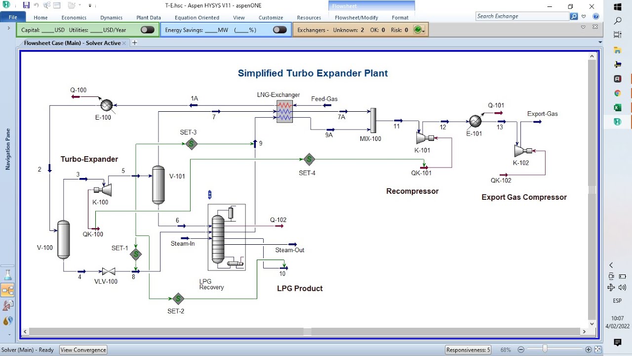 Simplified Turbo Expander Plant - Advanced Column / Plant TurboExpansor ...