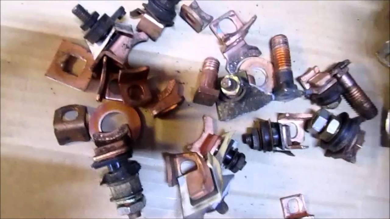 Copper Contacts And Silver Contacts From Unworking Solenoids - YouTube