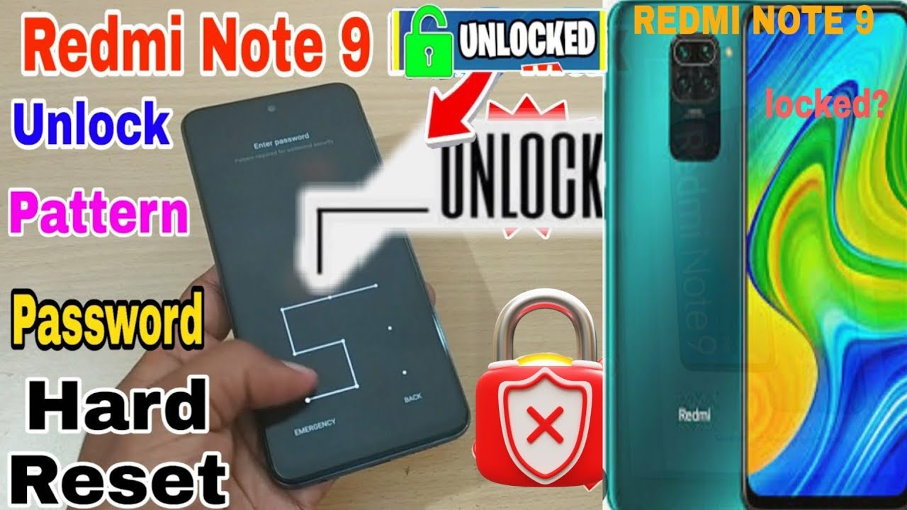 How To Hard Reset Redmi Note 9 without pc laptop #redminote9#paatten # ...