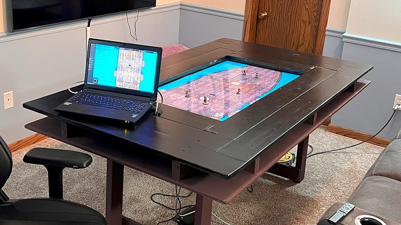 Custom DIY TV Gaming Table: SETUP - YouTube