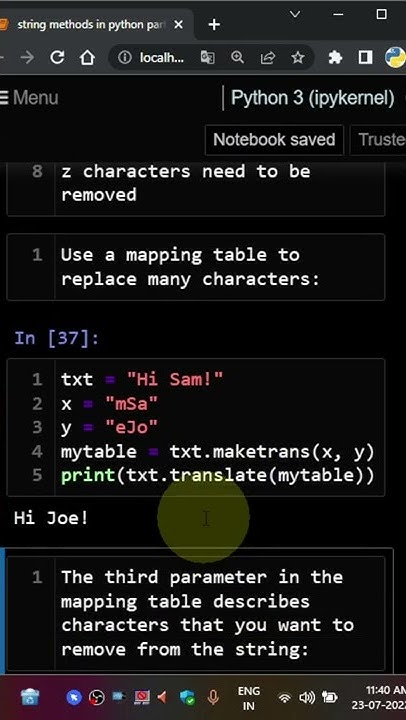 Maketrans Translate String Method Python English Python Shorts Youtube