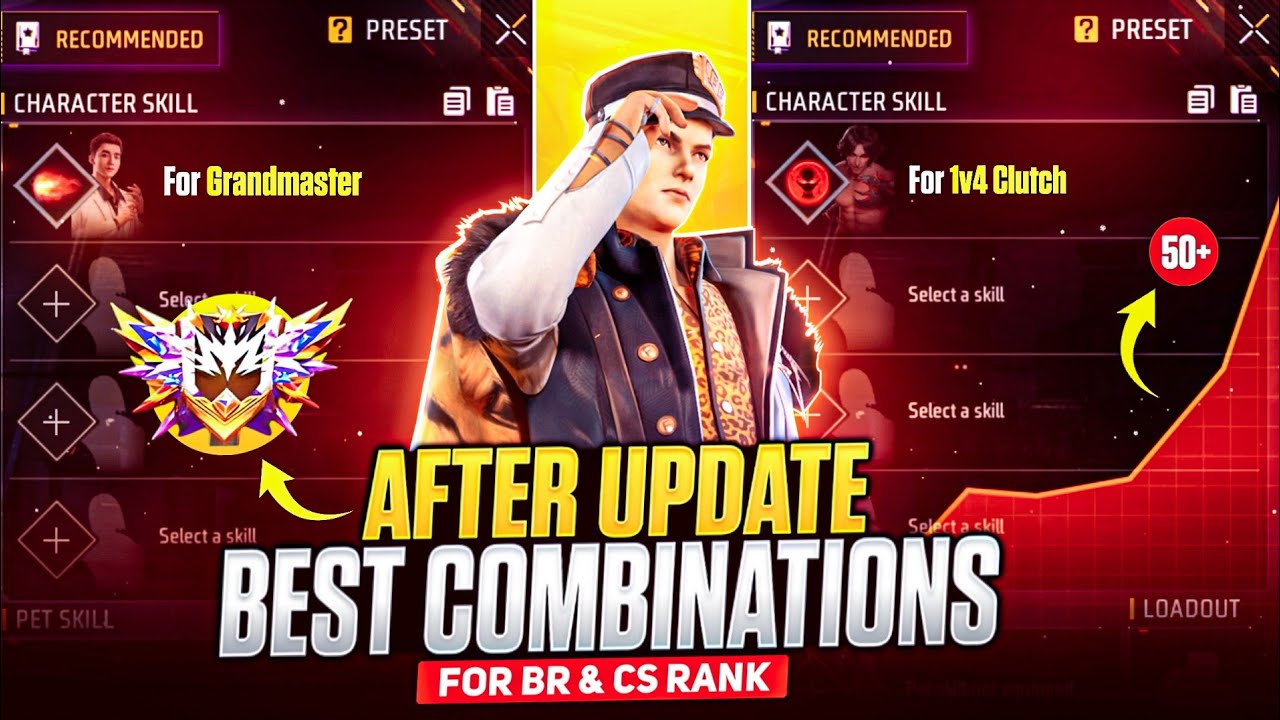 Best Character Skill Combination (After Update) || BR Rank & Cs Rank ...