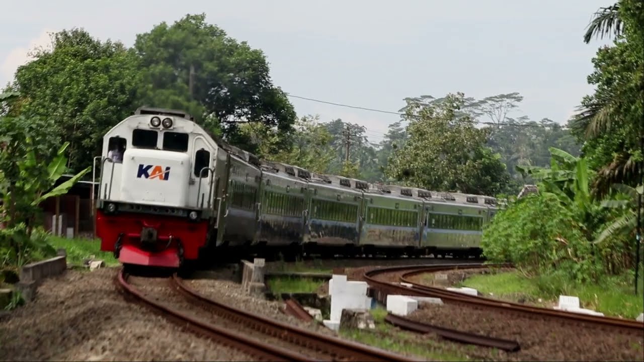 Beautiful Day for Train Chasing - Railfanning at Java's Rural Train Station - YouTube