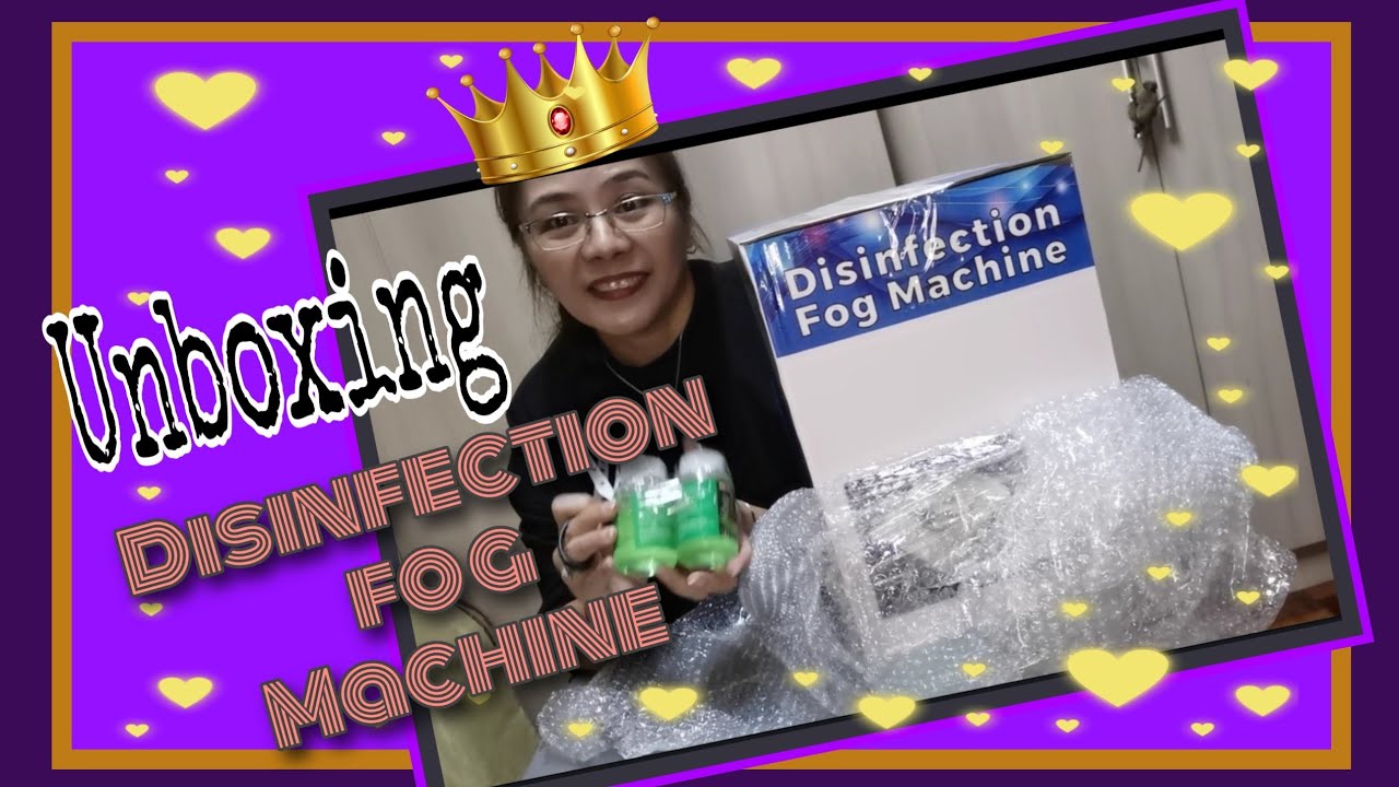Unboxing Disinfection fog machine - YouTube