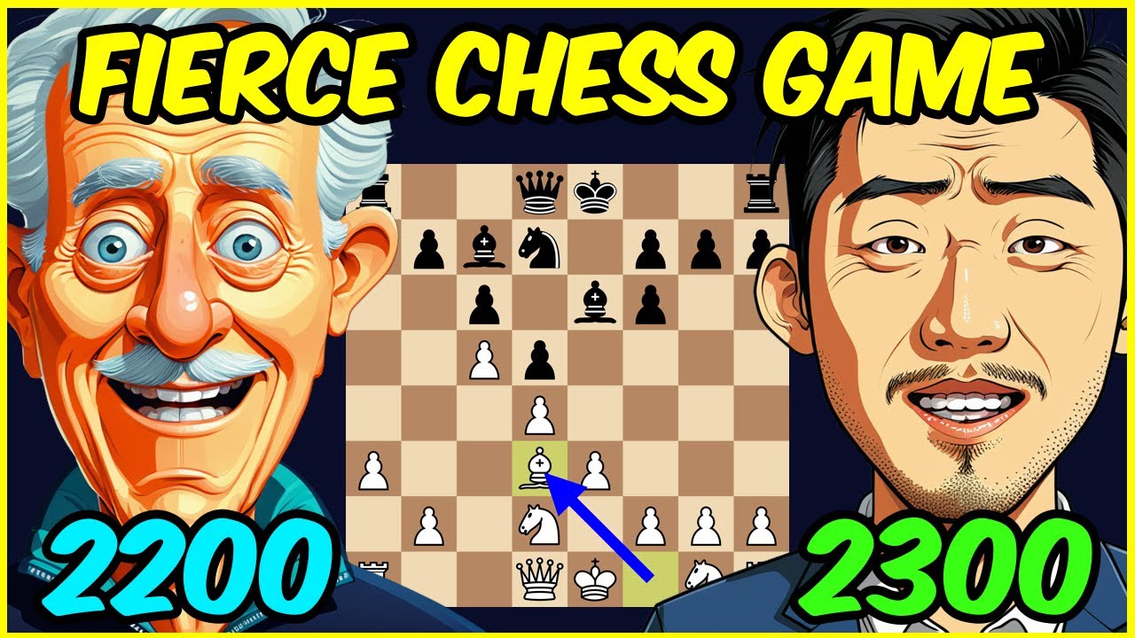 Fierce Chess Game. For Beginners. Commentary and Analysis. - YouTube