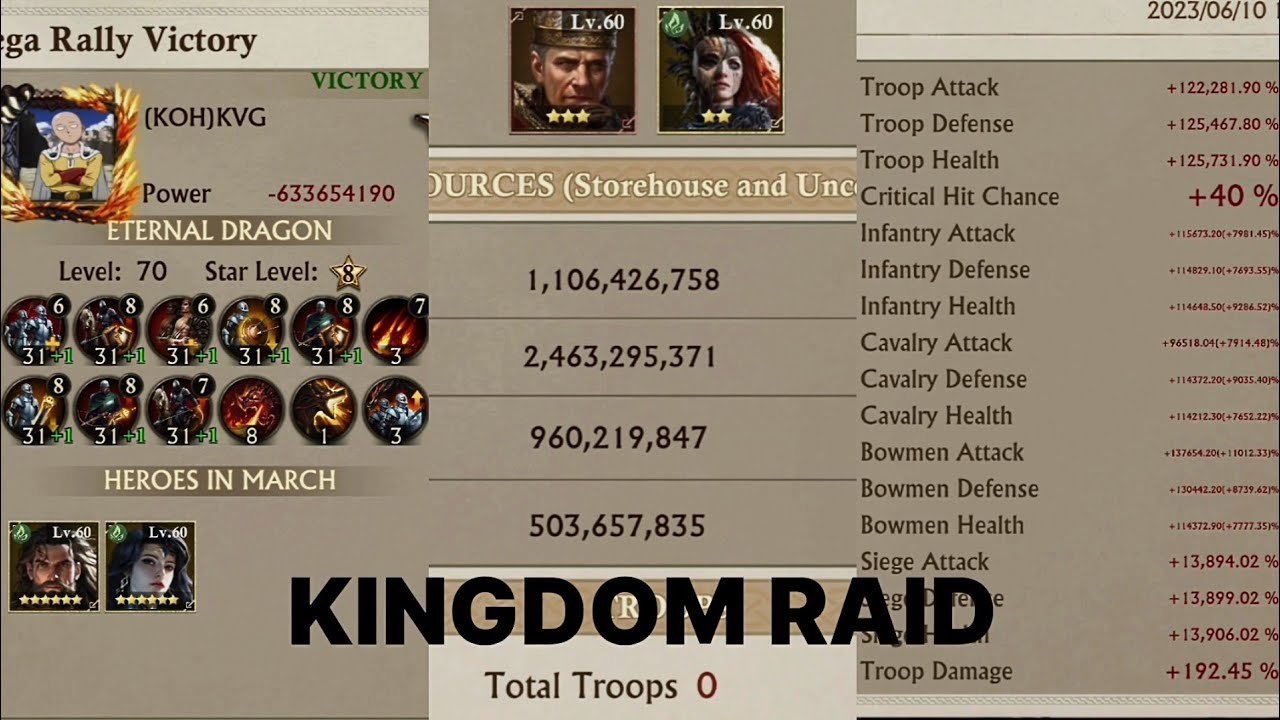 We found Billions of resources open Kingdom Raid KVG Gazelle / Omeir vs ...
