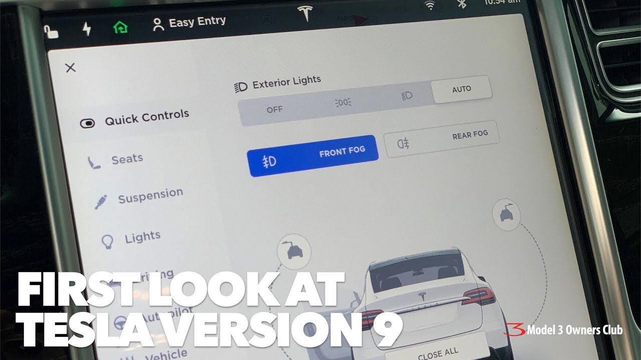 First look at Tesla version 9 - YouTube