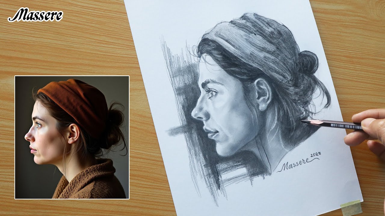 How to Make Portrait Pencil Drawing Step by Step for Beginners - YouTube