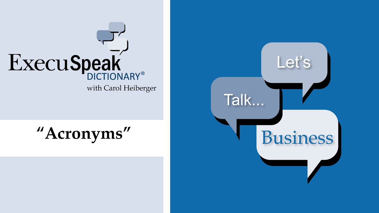 Let's Talk Business: Acronyms - YouTube