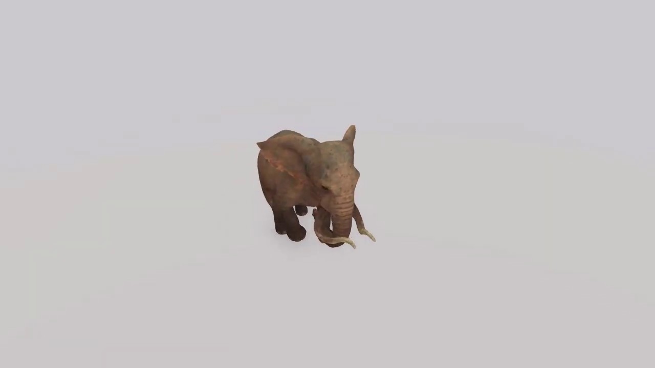 Animpet Second Life Animesh Elephant Preview - YouTube