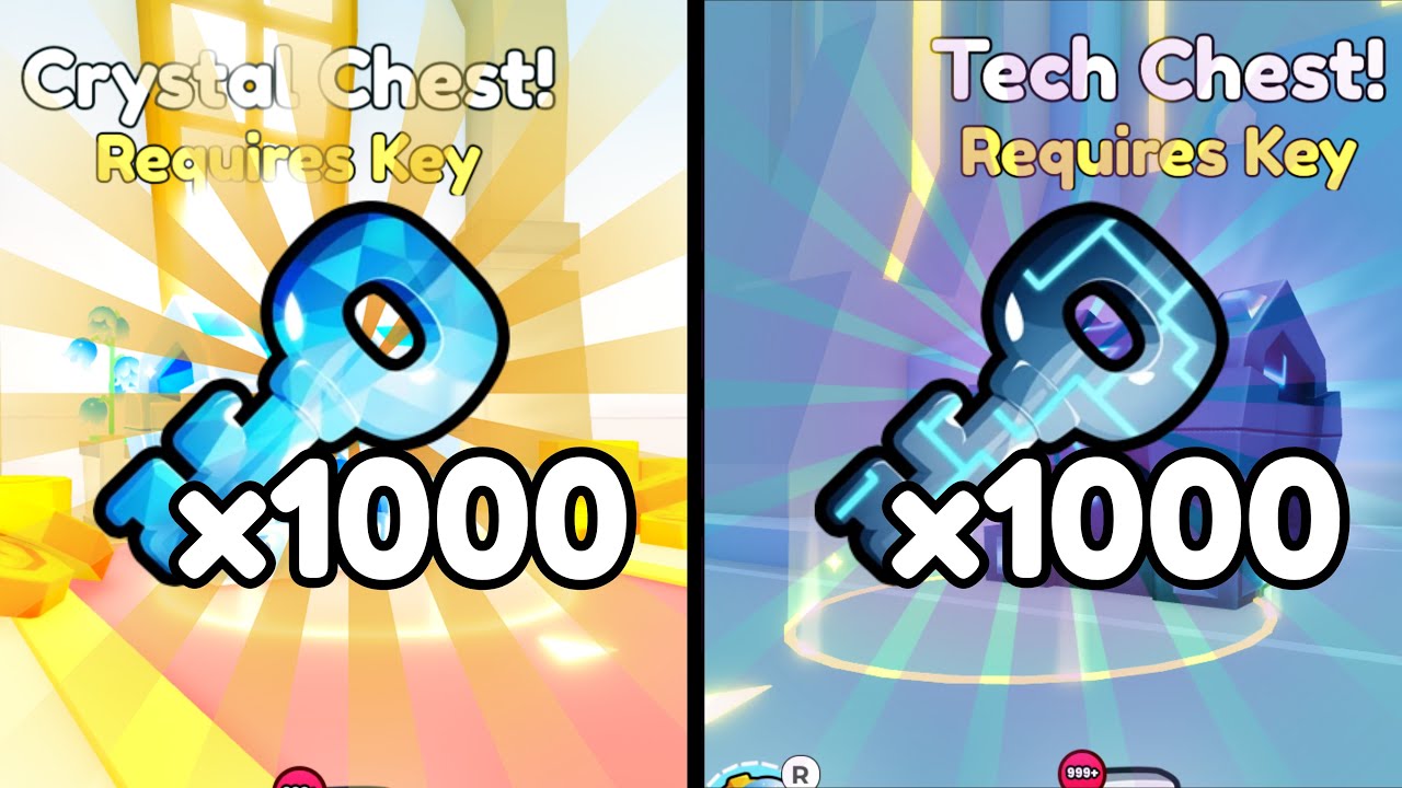 i Opened 1000 Crystal Keys and 1000 Tech Keys in Pet Simulator 99 - YouTube