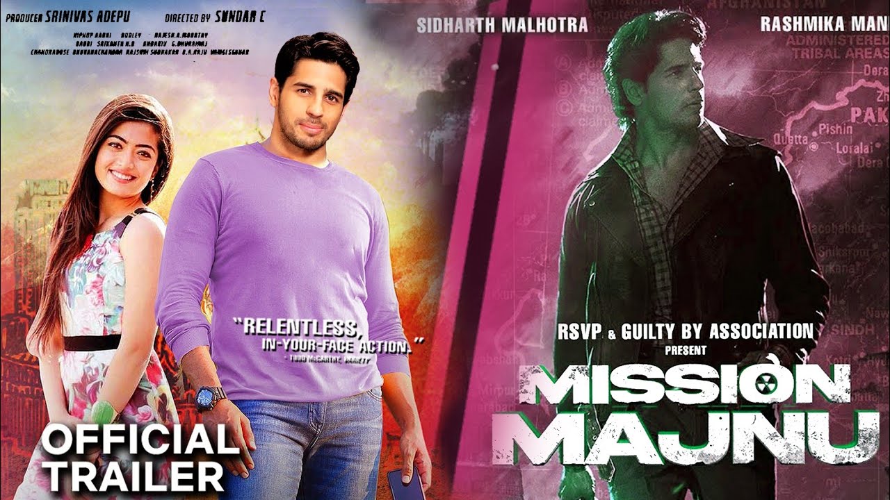 Mission Manju Movie Official Trailer Sidharth Malhotra l Rashmika ...