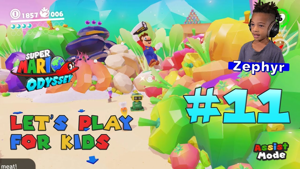 Super Mario Odyssey | Assist Mode! | Luncheon Kingdom: Mount Volbono ...