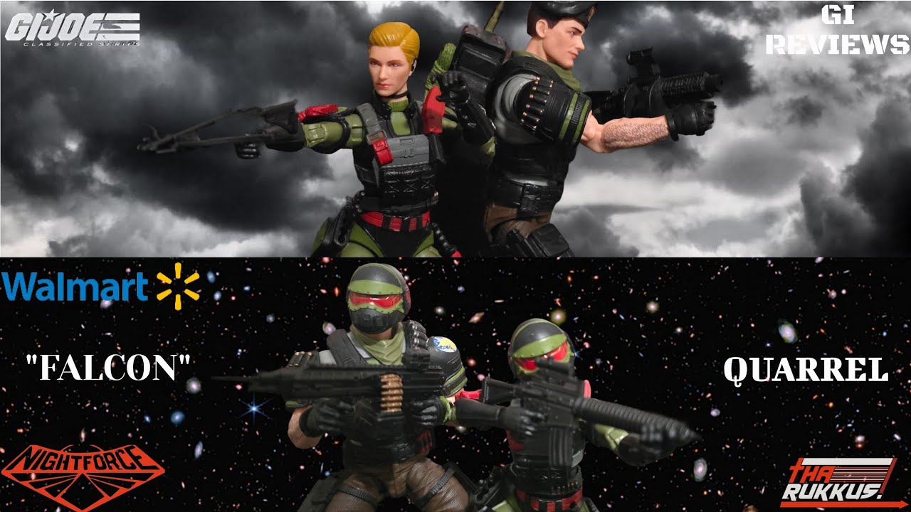 GI Joe Classified Series NIGHTFORCE Vincent R. "Falcon" Falcone & Quarrel Walmart Exclusive 2 ...