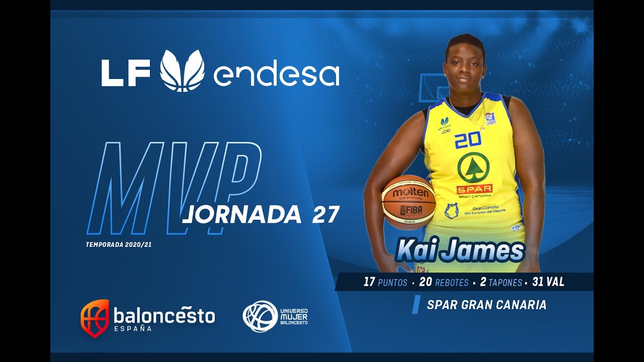 Kai James, MVP de la Jornada 27 de la Liga Femenina Endesa - YouTube
