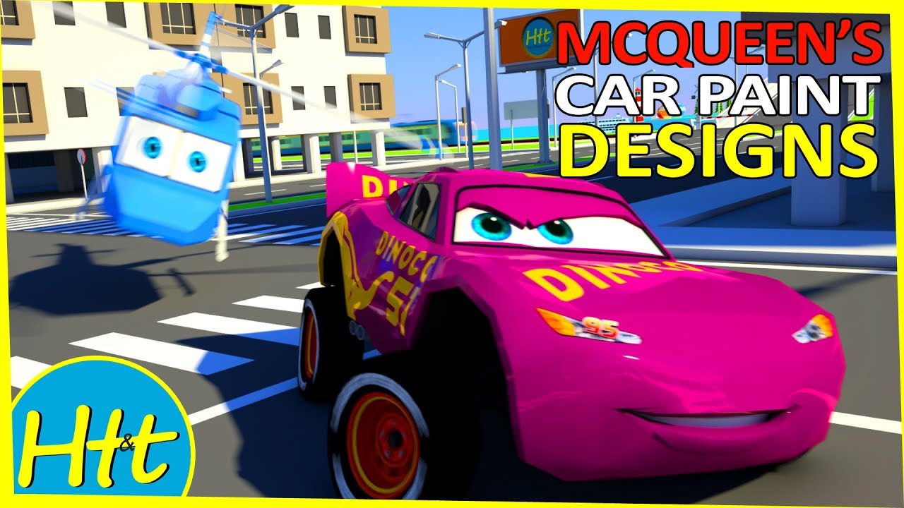 Learn Colors by Watching Lightning McQueen in Different Car Paint ...
