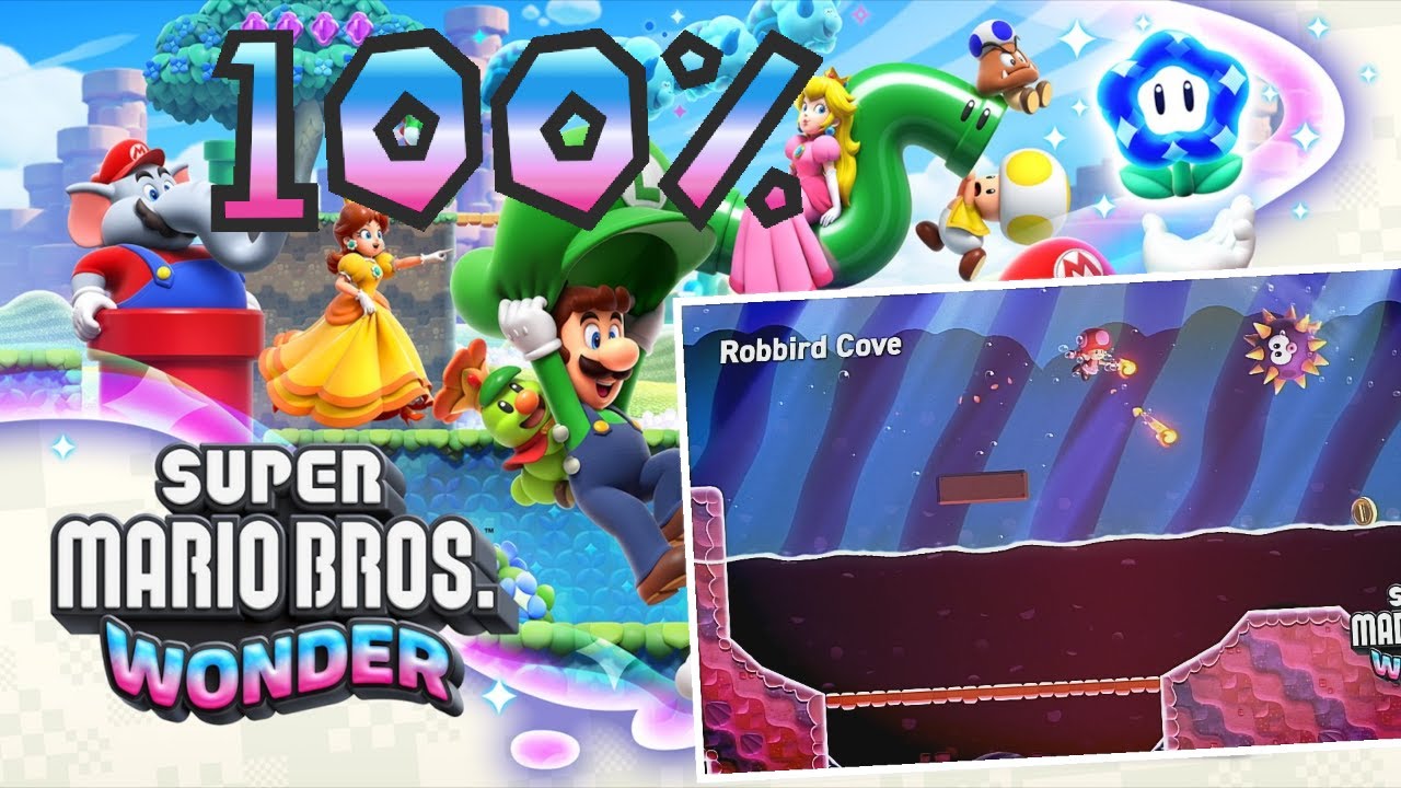 Robbird Cove - Super Mario Bros. Wonder 100% Walkthrough - YouTube