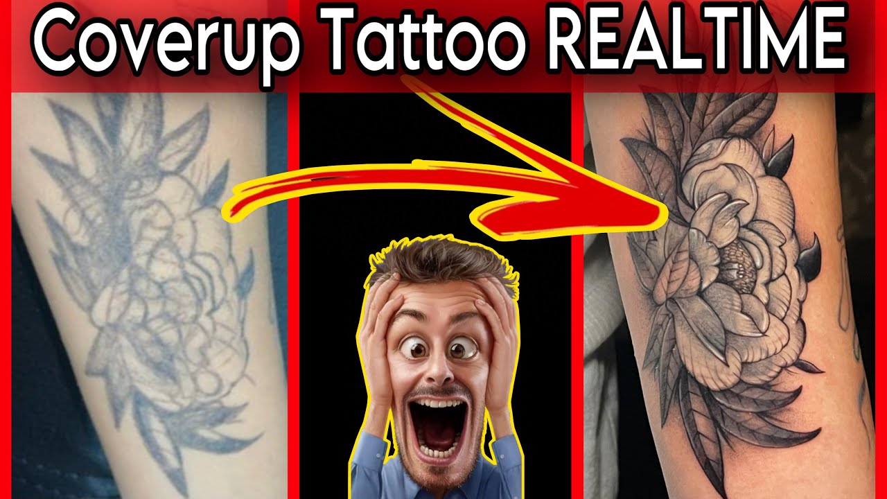 COVERUP Tattoo Realtime | Fixing Old Tattoos | How to Rework Bad Tattoo ...