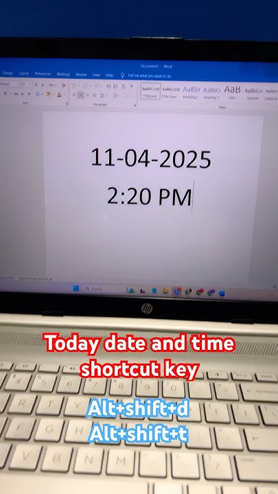 Today date and time shortcut key #shortcutkeys #logo #asmr #computerzone #msword - YouTube