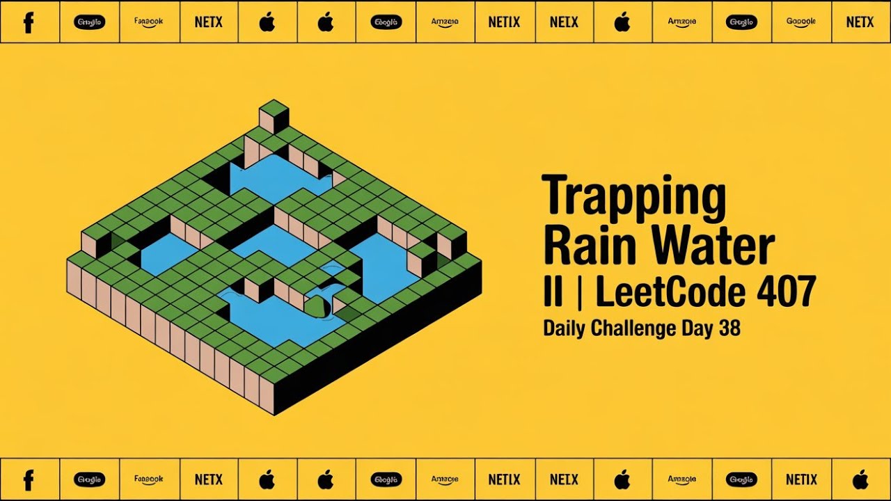 Leetcode 407 Trapping Rain Water II #codinginterview #dailychallenge # ...