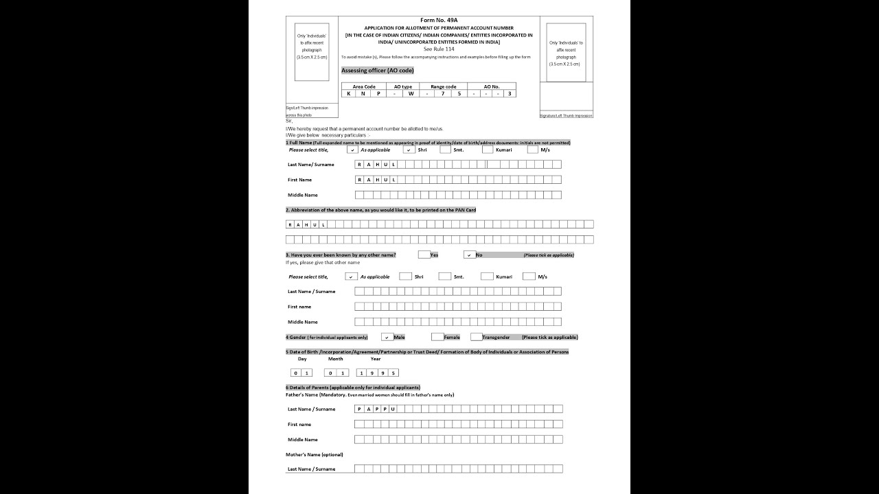 How To Fill Sample New Pan Card Form No 49A In Pdf And Word Format FOR how-to-fill-sample-new-pan-card-form-no-49a-in-pdf-and-word-format-for