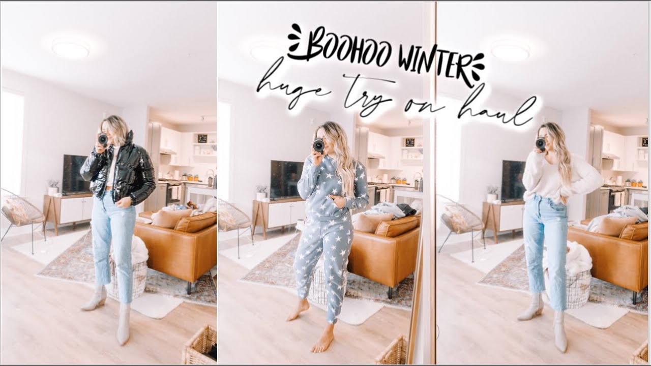 HUGE WINTER TRY ON HAUL WITH BOOHOO | puffer jackets, sweaters ...