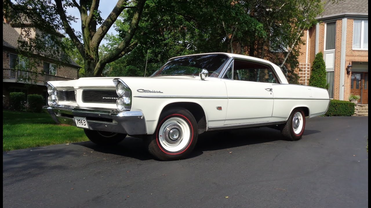 1963 Pontiac Catalina 421 HO H.O. CI engine 4 Speed in White & Ride My ...