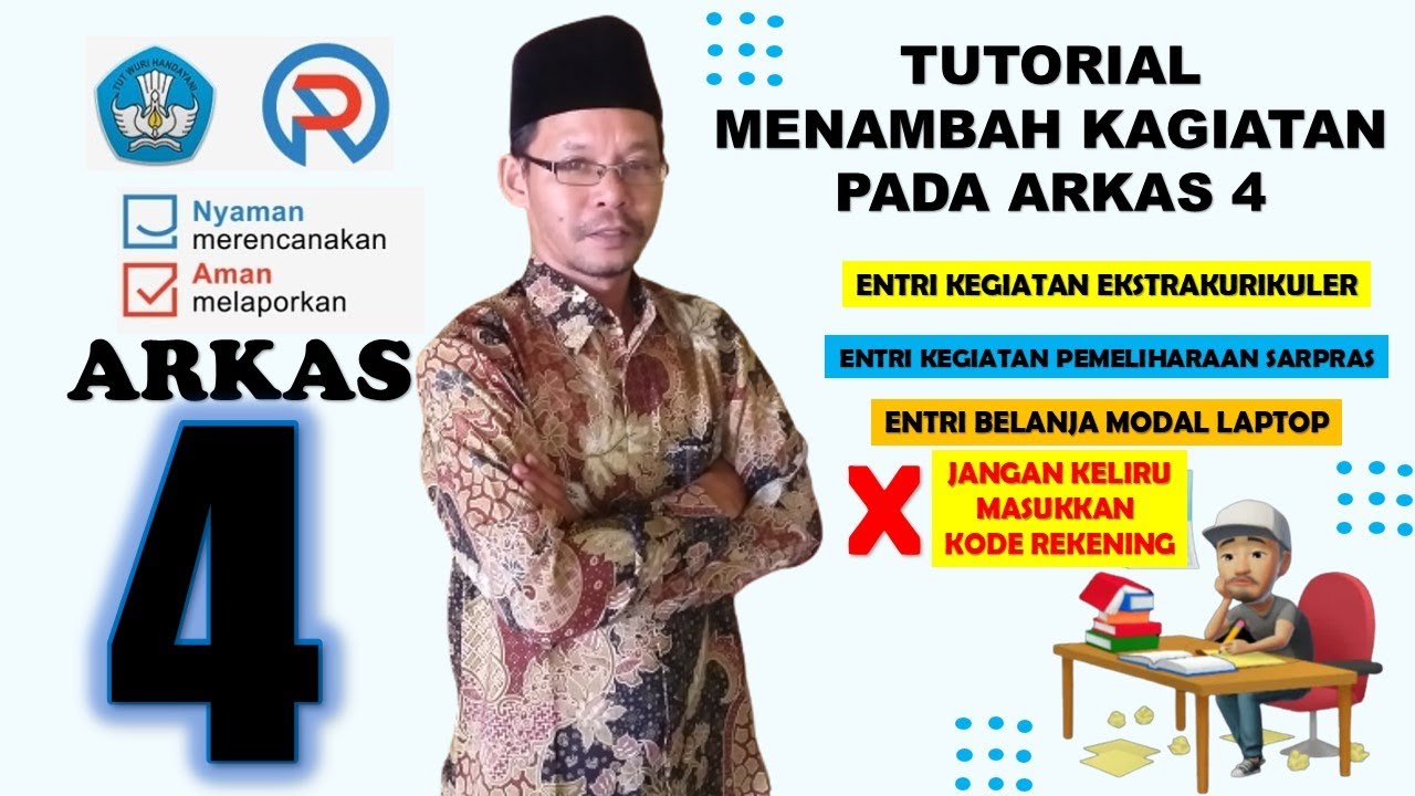 TUTORIAL INPUT KEGIATAN EKSTRAKURIKULER | SARPRAS | BELANJA MODAL PADA ARKAS 4 - YouTube