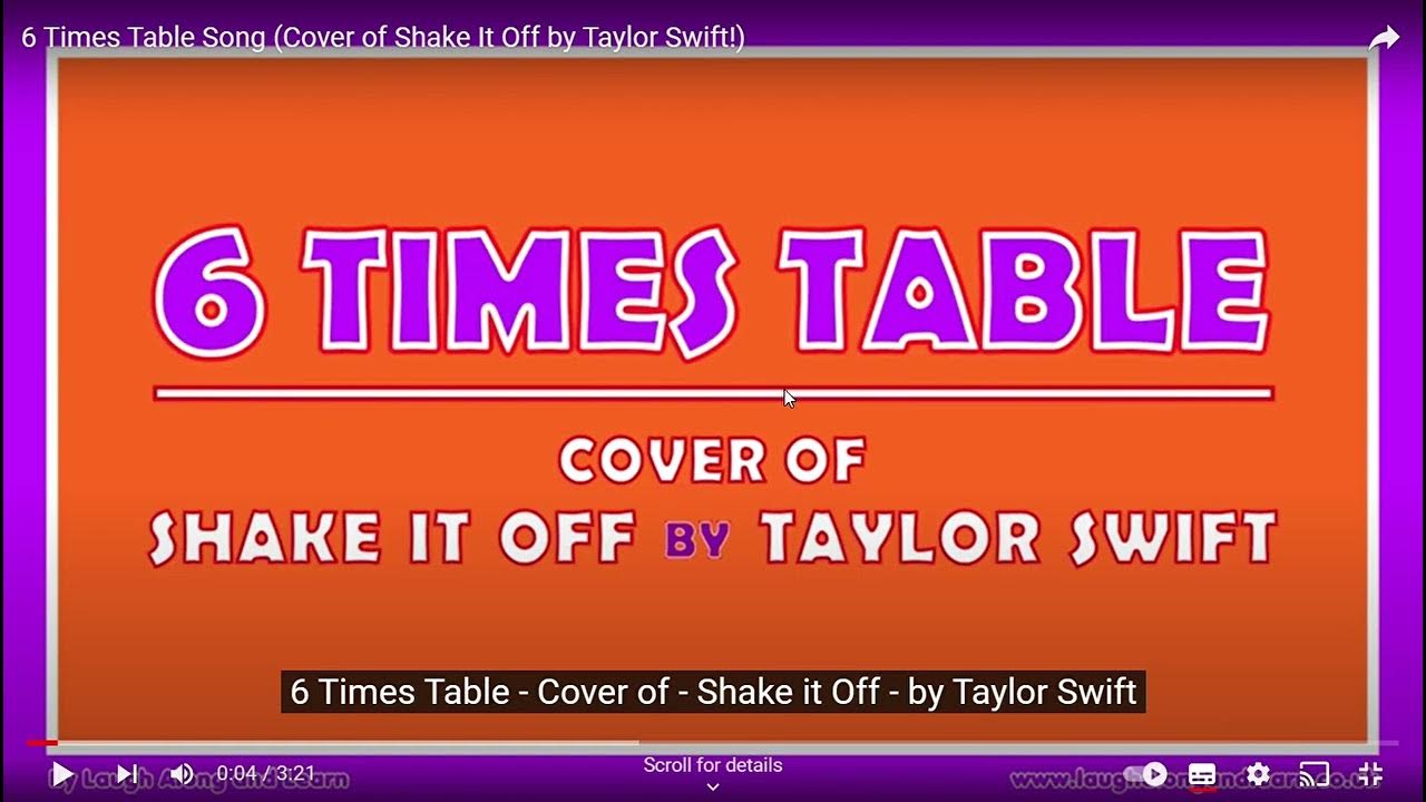 6 Times Table Song Cover of Shake It Off by Taylor Swift! - YouTube
