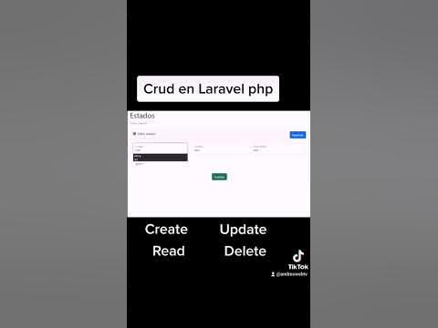 Crud en laravel php - YouTube
