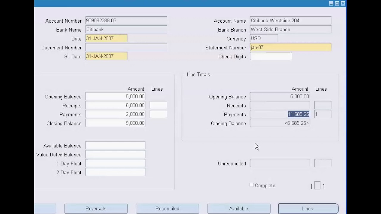 3_bank statement 04_CASH MANAGEMENT oracle financials modules - YouTube