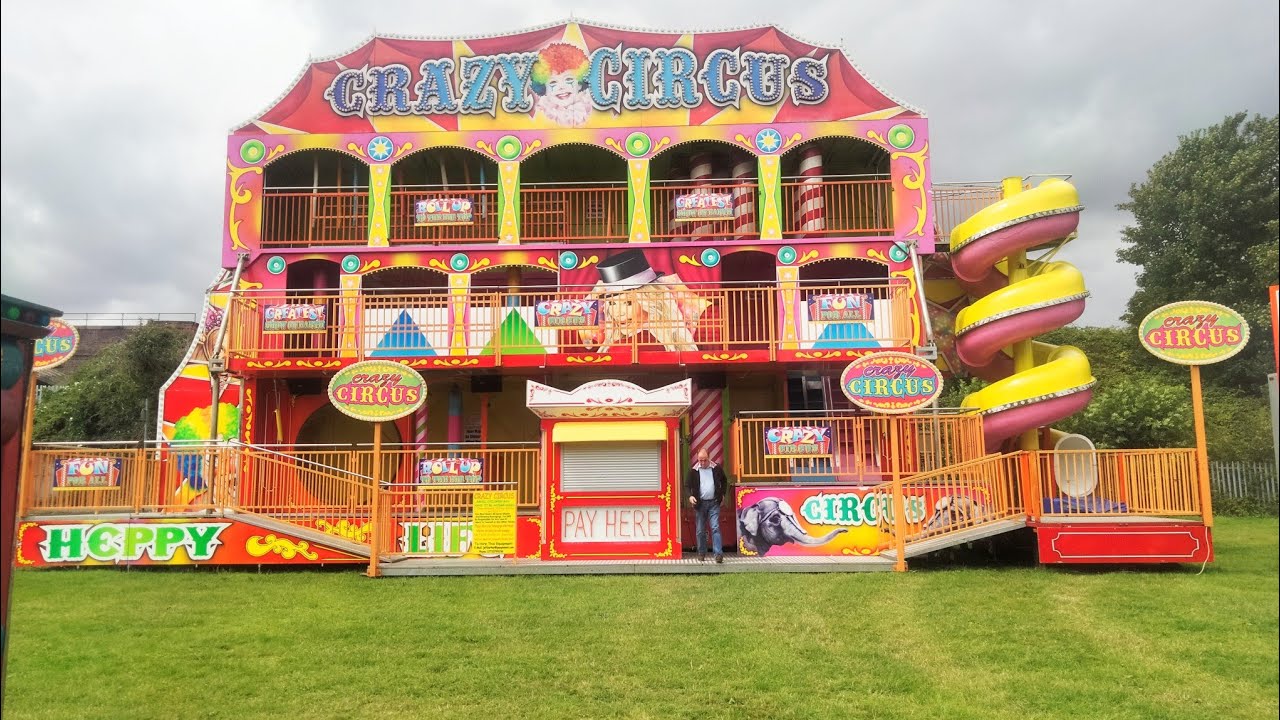 Crazy Circus funhouse. Joe Barker. Nuneaton funfair plus views - YouTube