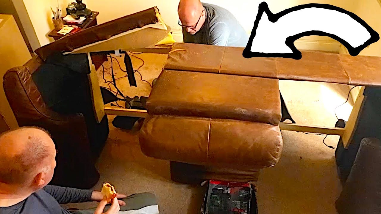 How to destroy a leather sofa with electric foot rests in 12 minutes ...