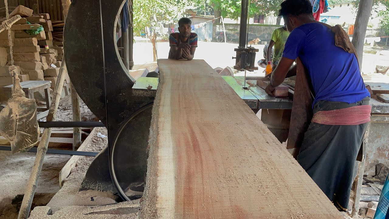 From Log to Lumber: The Long Wood Cutting Process Unveiled - YouTube