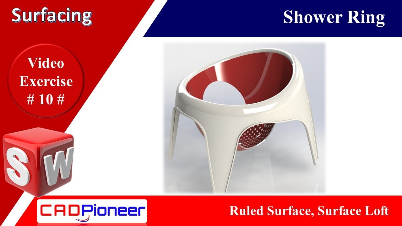 SolidWorks surfacing / Shower Ring - YouTube