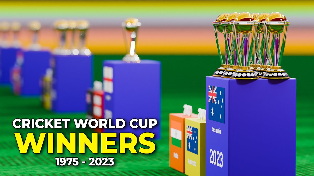 ICC Cricket World Cup Winners List From 1975 to 2023 - YouTube