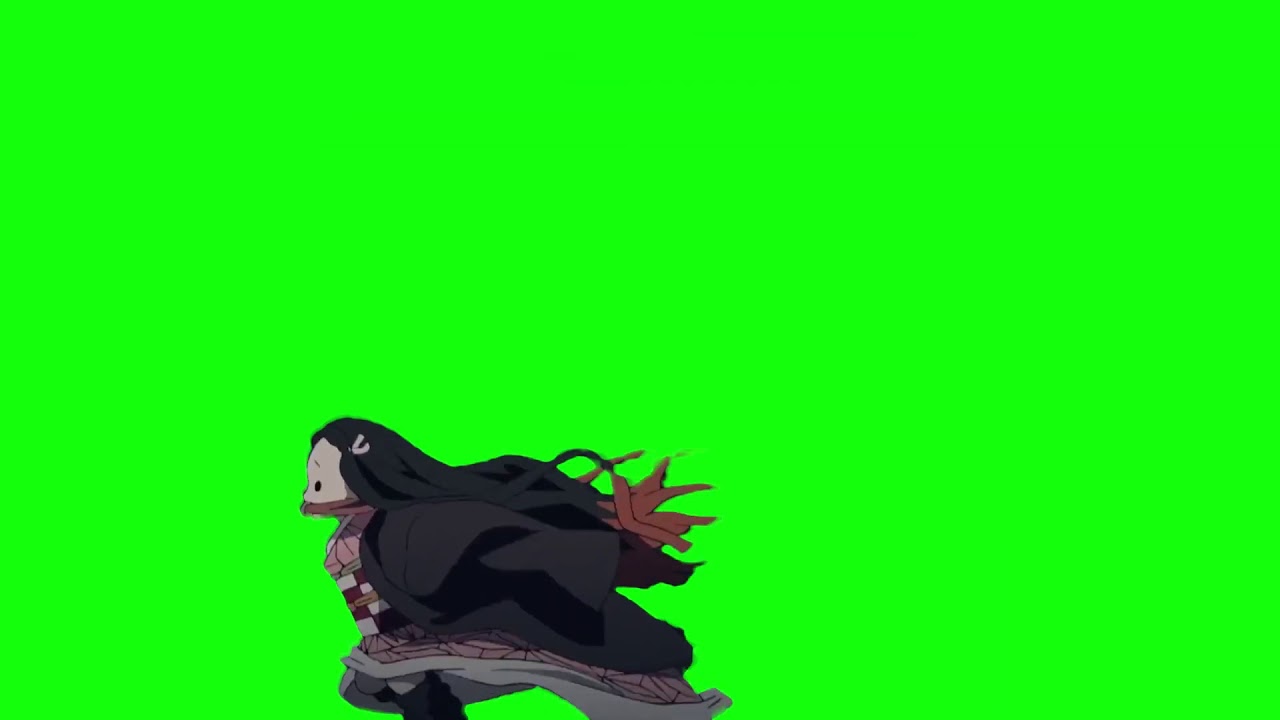Nezuko run Green screen - YouTube