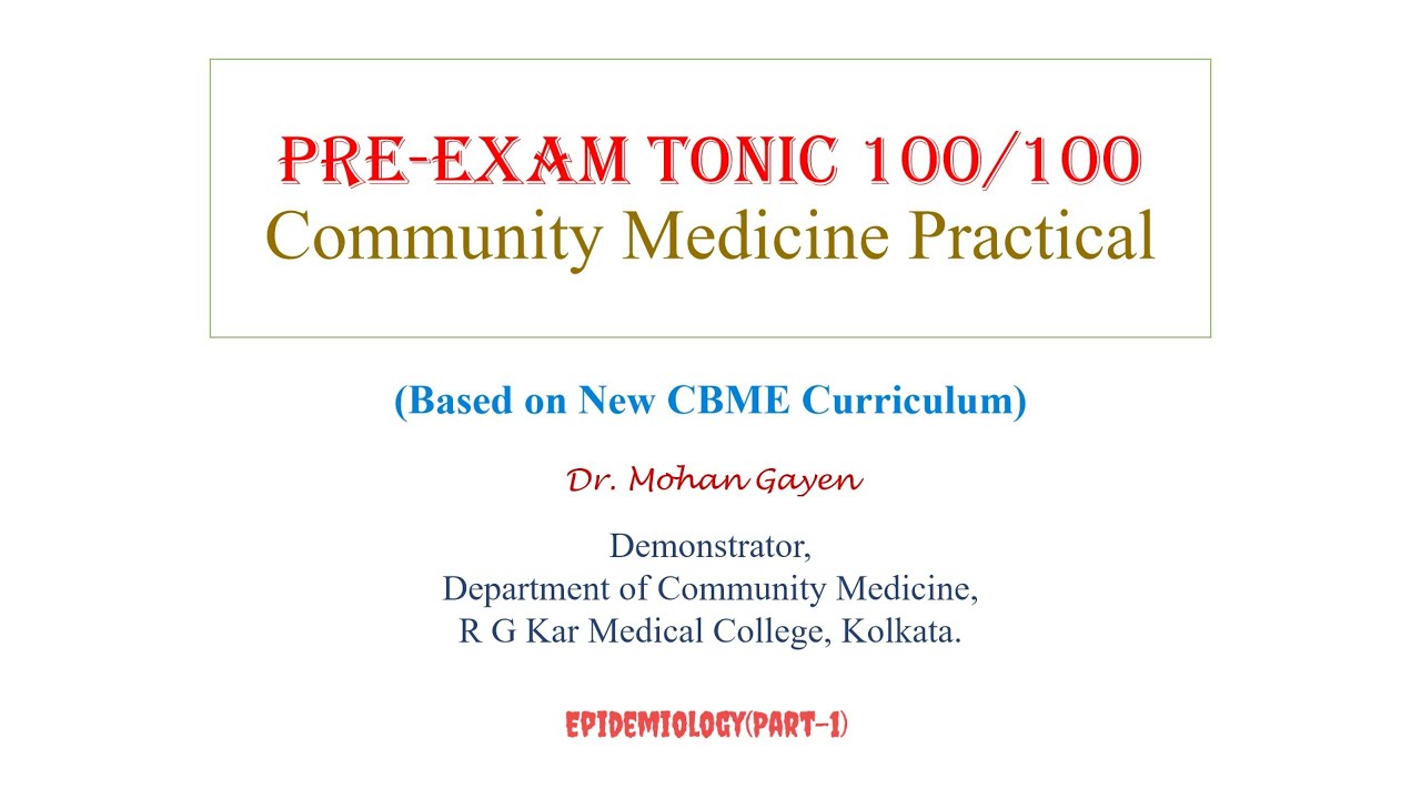 Epidemiological Calculations(Part-1) | Community Medicine | PSM ...