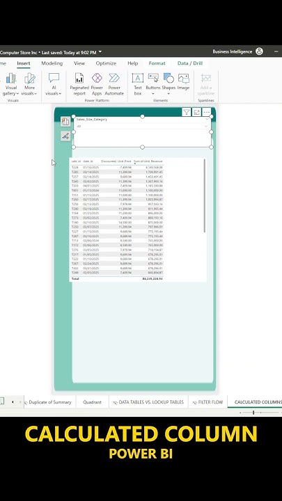 CALCULATED COLUMN - POWER BI - YouTube