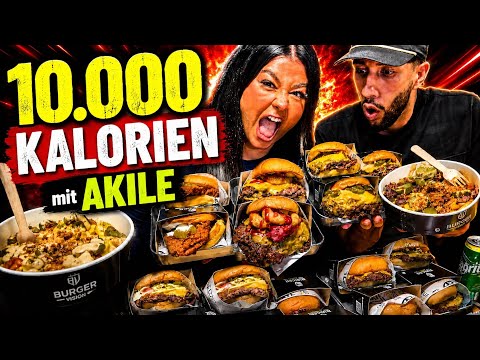 10.000 KALORIEN CHALLENGE MIT AKILE🔥 SIE 💩 EINFACH 😂