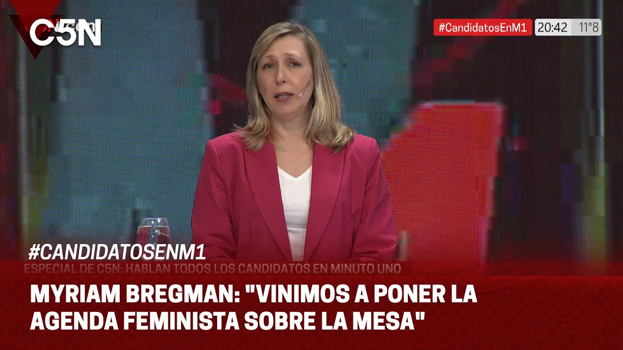 MYRIAM BREGMAN visitó el ciclo "CANDIDATOS" en MINUTO UNO - YouTube