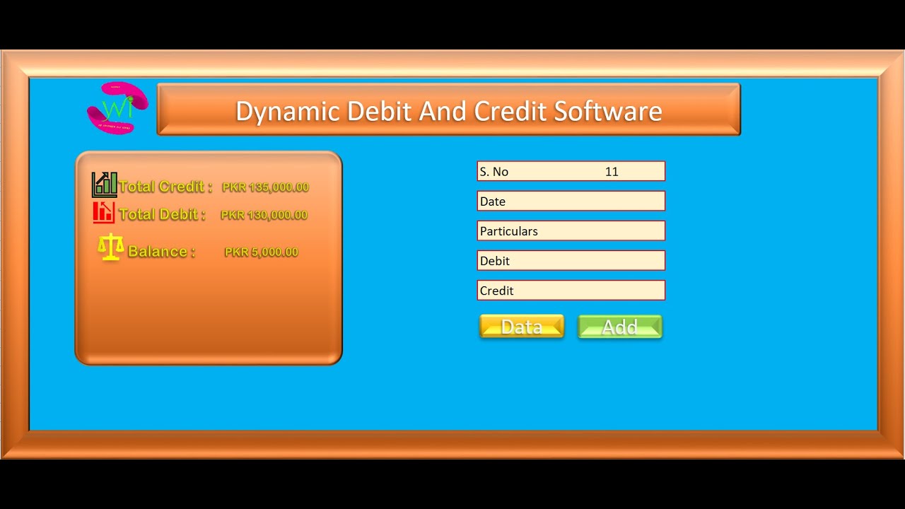 How to Create Dynamic Debit and Credit Software in Excel - YouTube