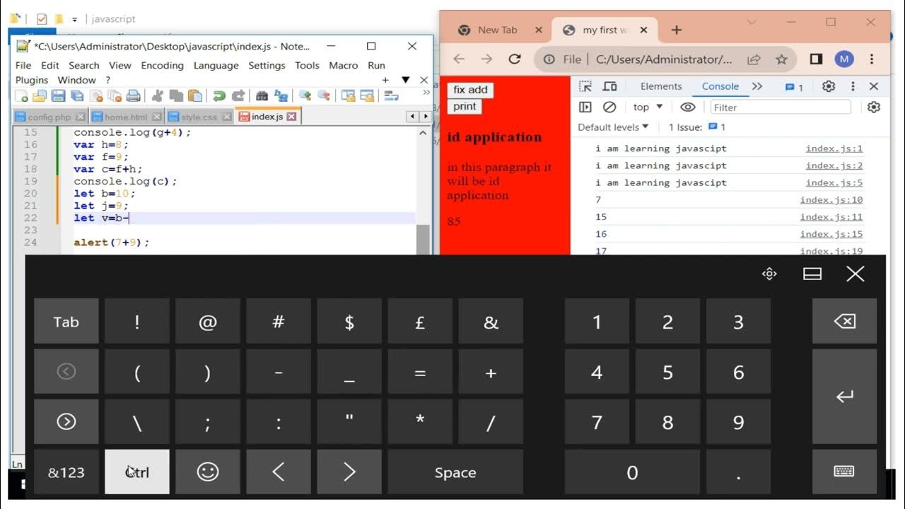 Variables In Javascript Langauge Web Coding Unit For Both Ict Level 5and6 Cdacc Course Practical
