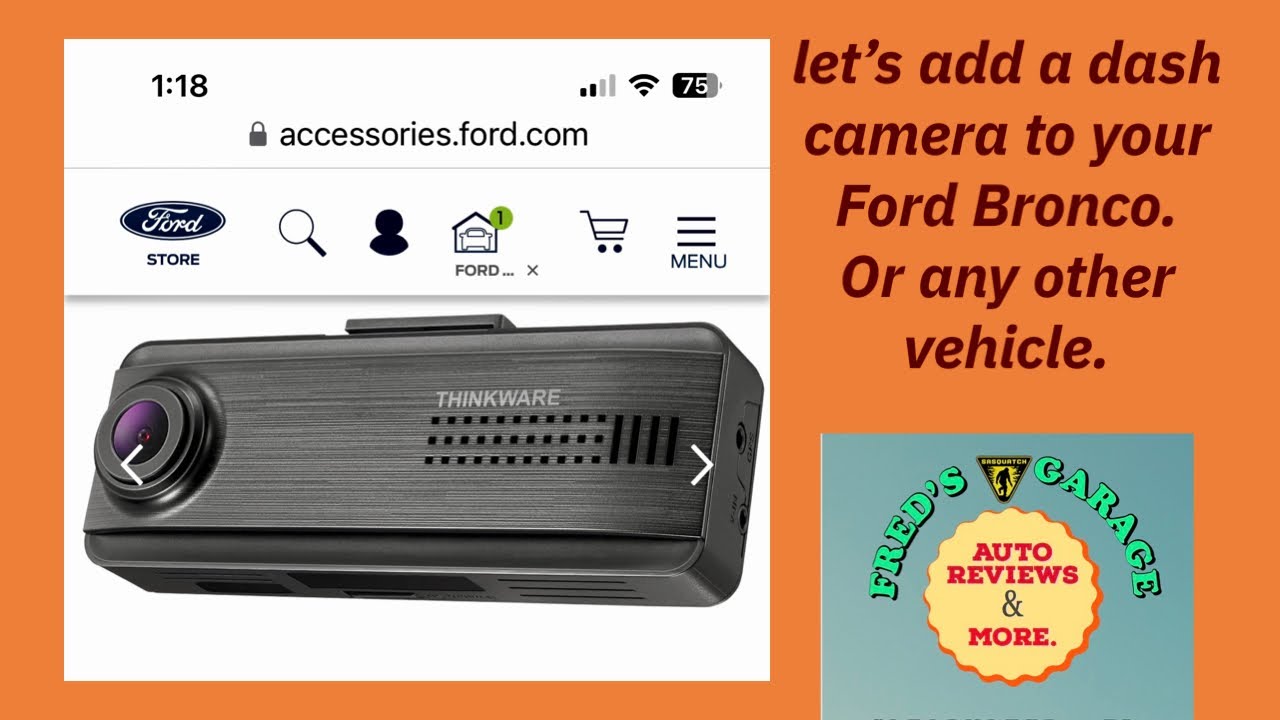 Add a dash camera to your Ford bronco, or any other vehicle - YouTube