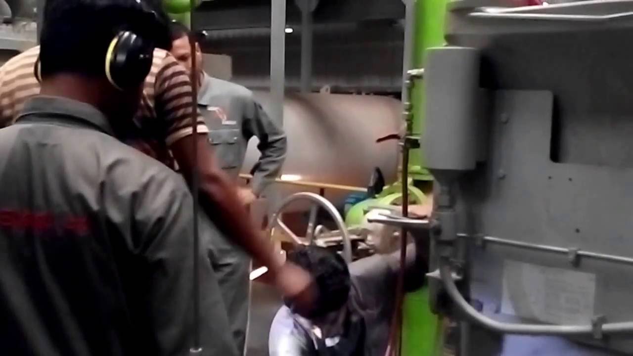 MAN 18V48/60 TS LP Turbocharger dry wash procedure - YouTube