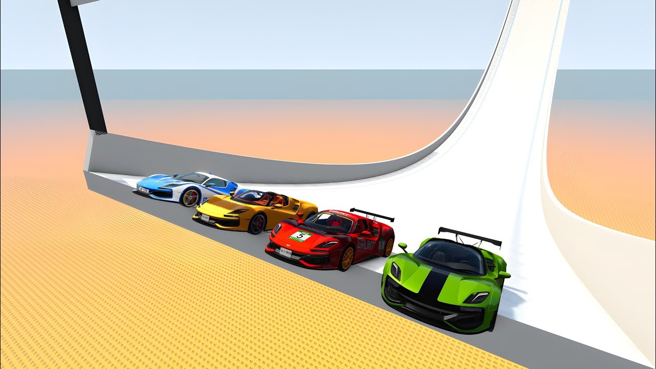 Epic High Speed Car Jumps | Realistic High Speed Crashes #3 - BeamNG ...